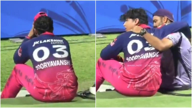 Alone by the boundary ropes, Vaibhav Sooryavanshi in tears after RR's ...