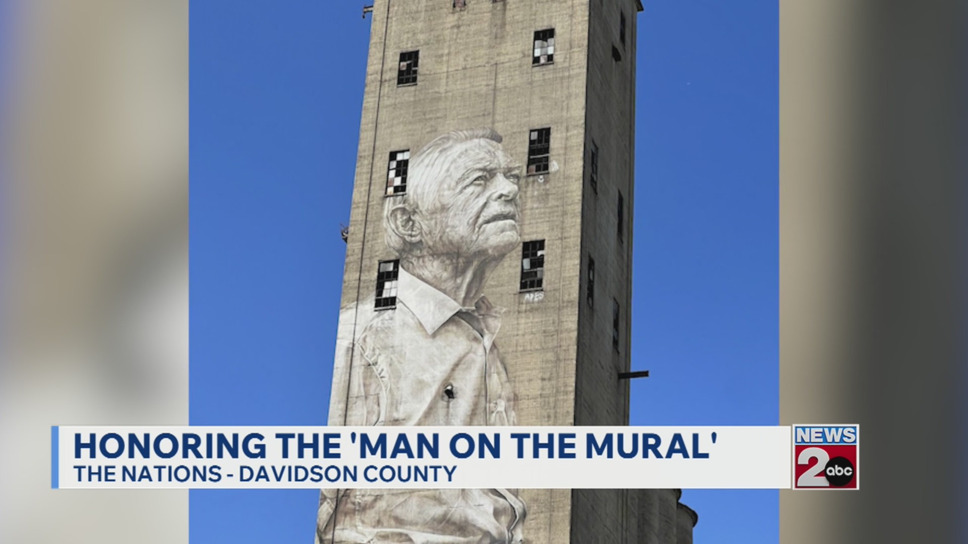 Community memorial held for man featured on The Nations silo mural