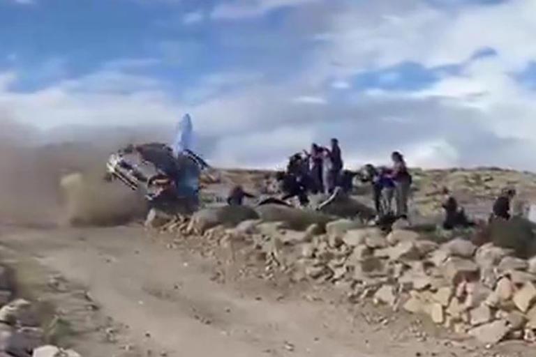 Rally car fan dies during horror crash as car rolls into crowd of ...
