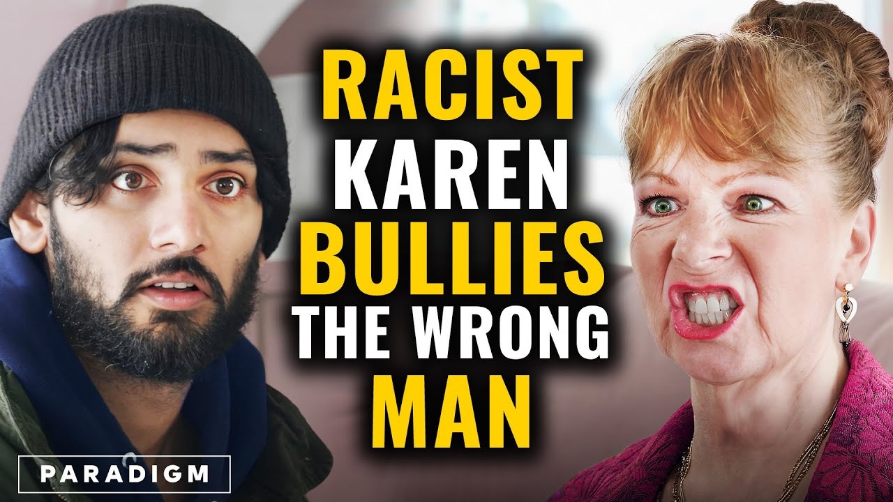 Racist Karen bullies the wrong poor man