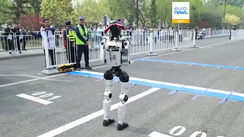 Humanoid robot smashes human half-marathon world record in Beijing race