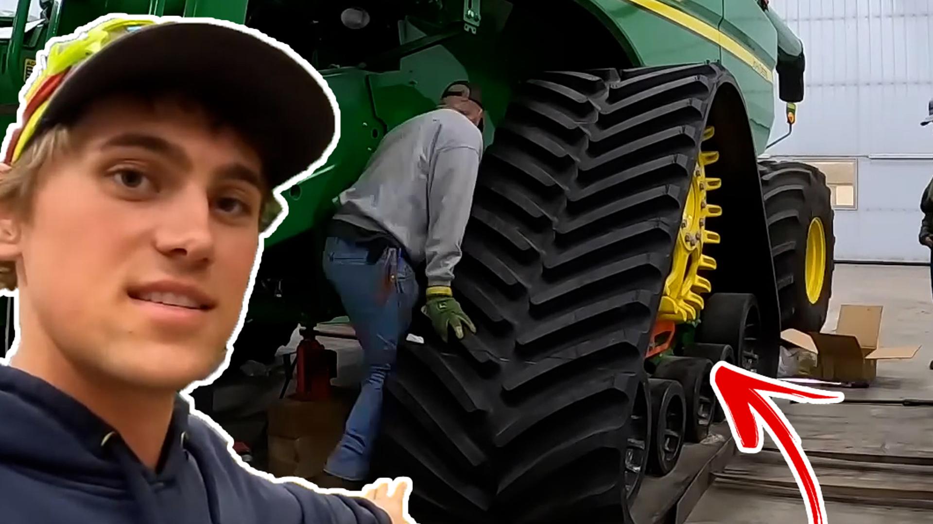 Installing new tracks on S790 combine