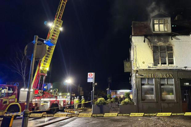 Investigation launched after two-hour pub fire in Bromley