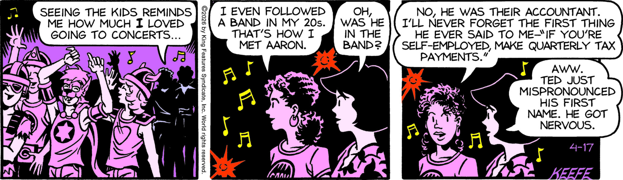 Sally Forth by Francesco Marciuliano; drawn by Jim Keefe