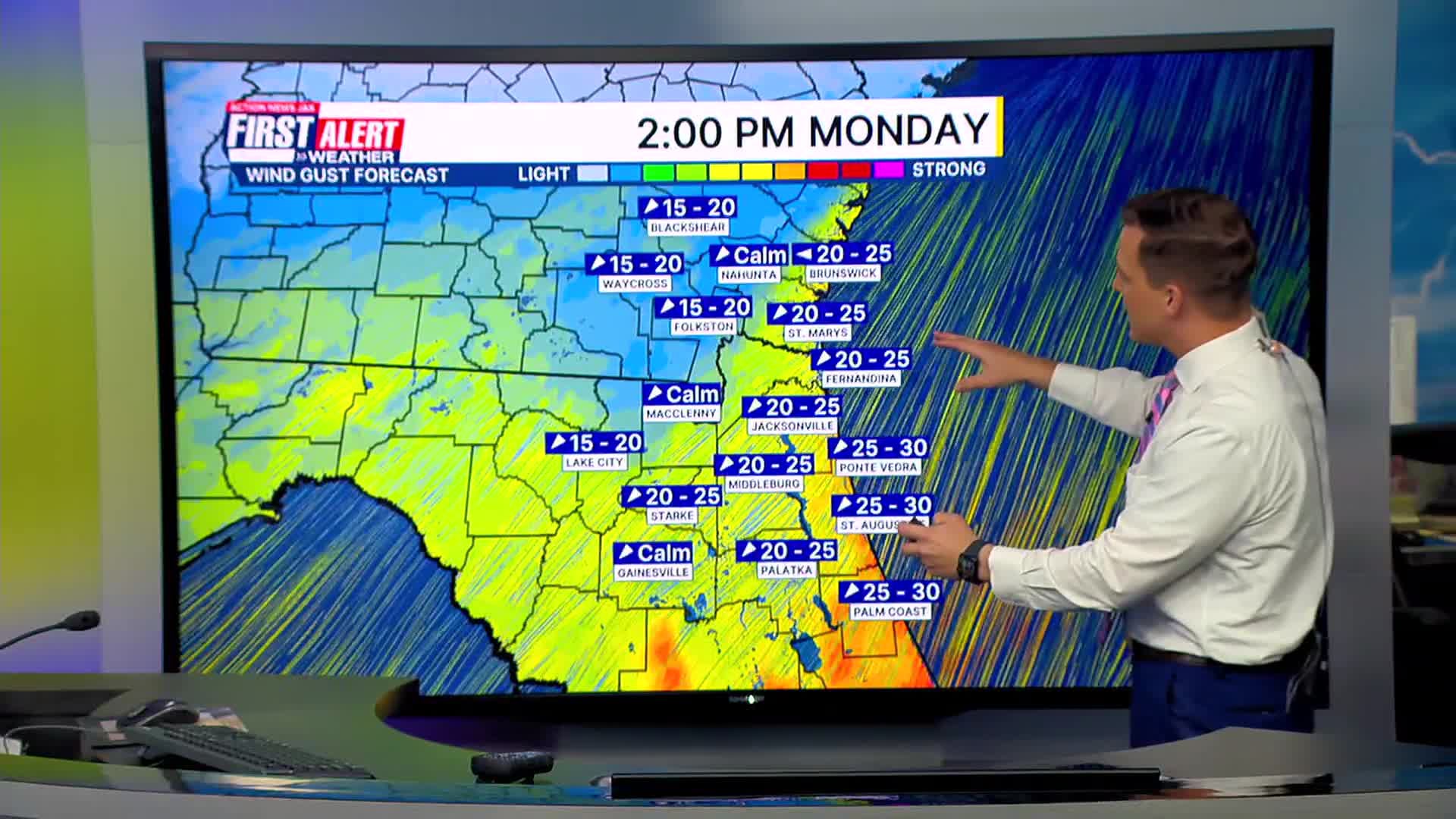 Breezy and cooler, very high wildfire risk