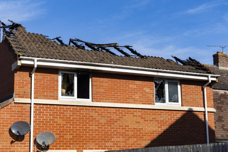 Huge fire destroys flat 'just hours after a family moved in'