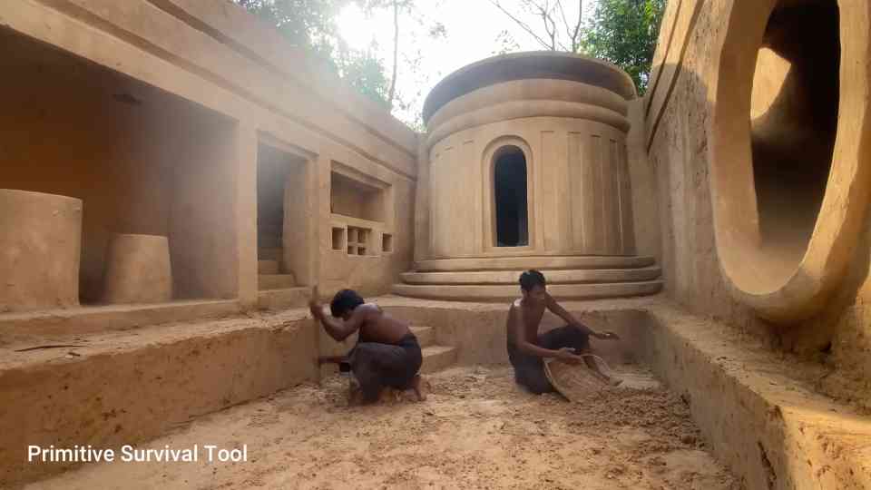100 days of digging… now there’s a slide into an underground pool