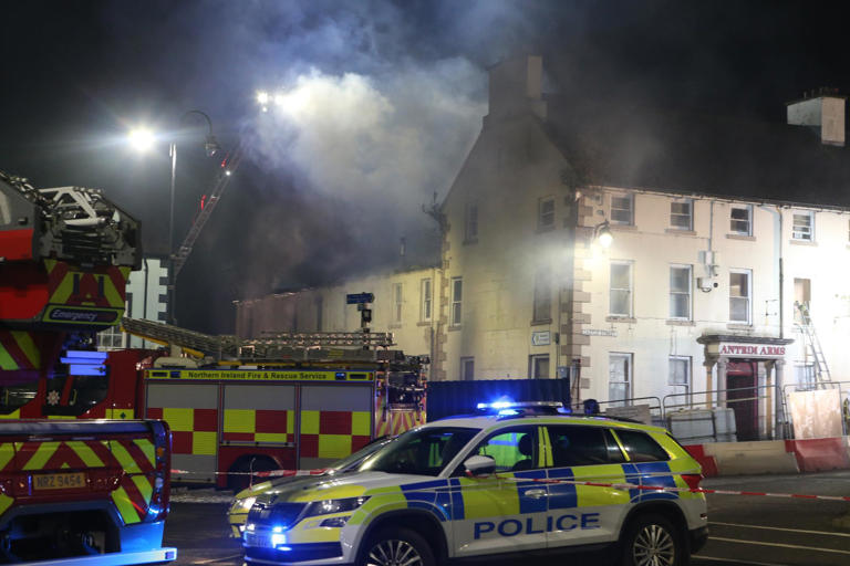More than 40 north coast firefighters tackle fire at Ballycastle's ...