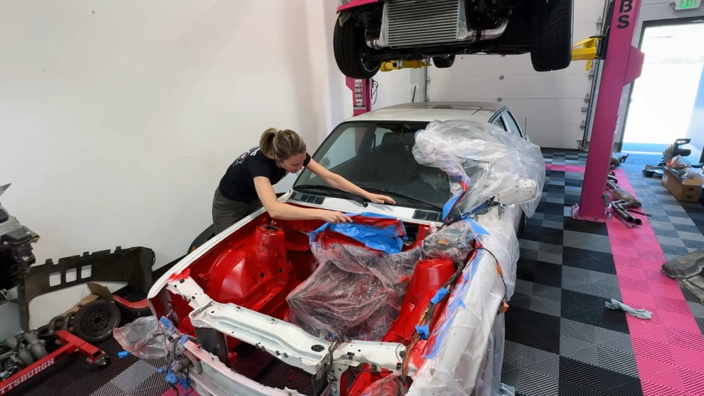 Trying to paint a BMW engine bay for the first time