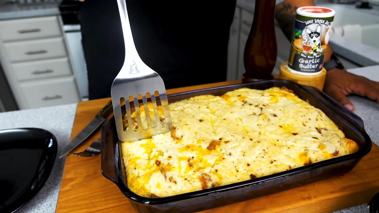 Sausage biscuit & gravy breakfast casserole