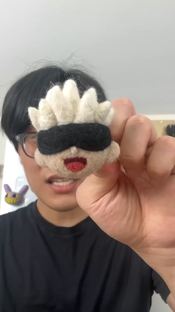 Bringing Gojo to life with needle felt art timelapse creation
