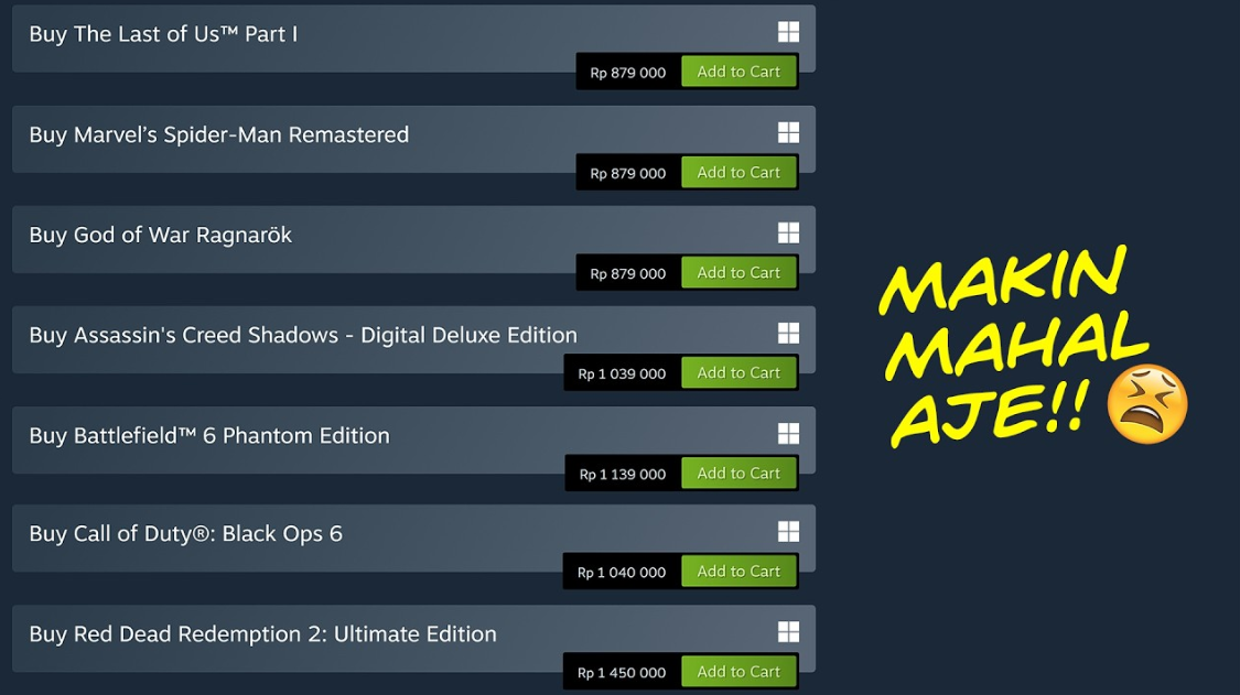 Apakah harga game menjadi lebih mahal karena kita?