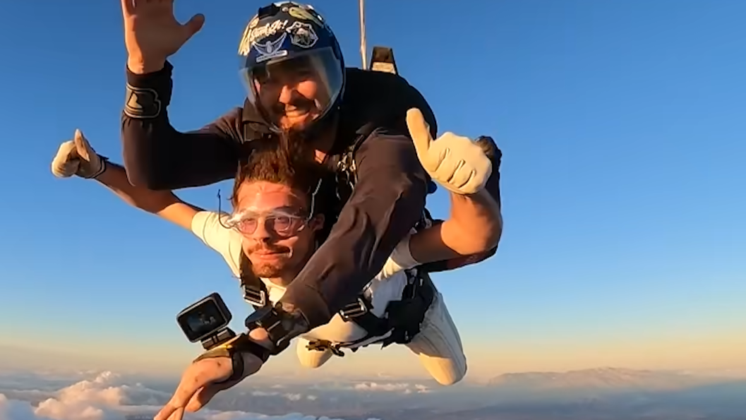 They said “let’s skip school” - then they were 10,000 feet in the air