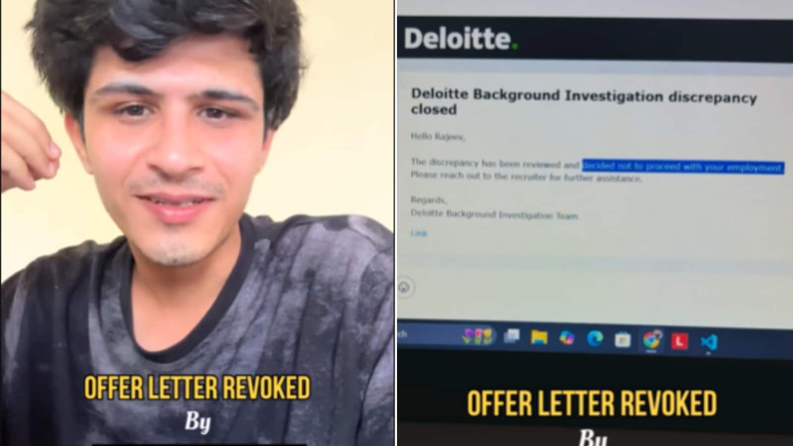 'Hurts more than a breakup': Techie says Deloitte revoked his job offer ...