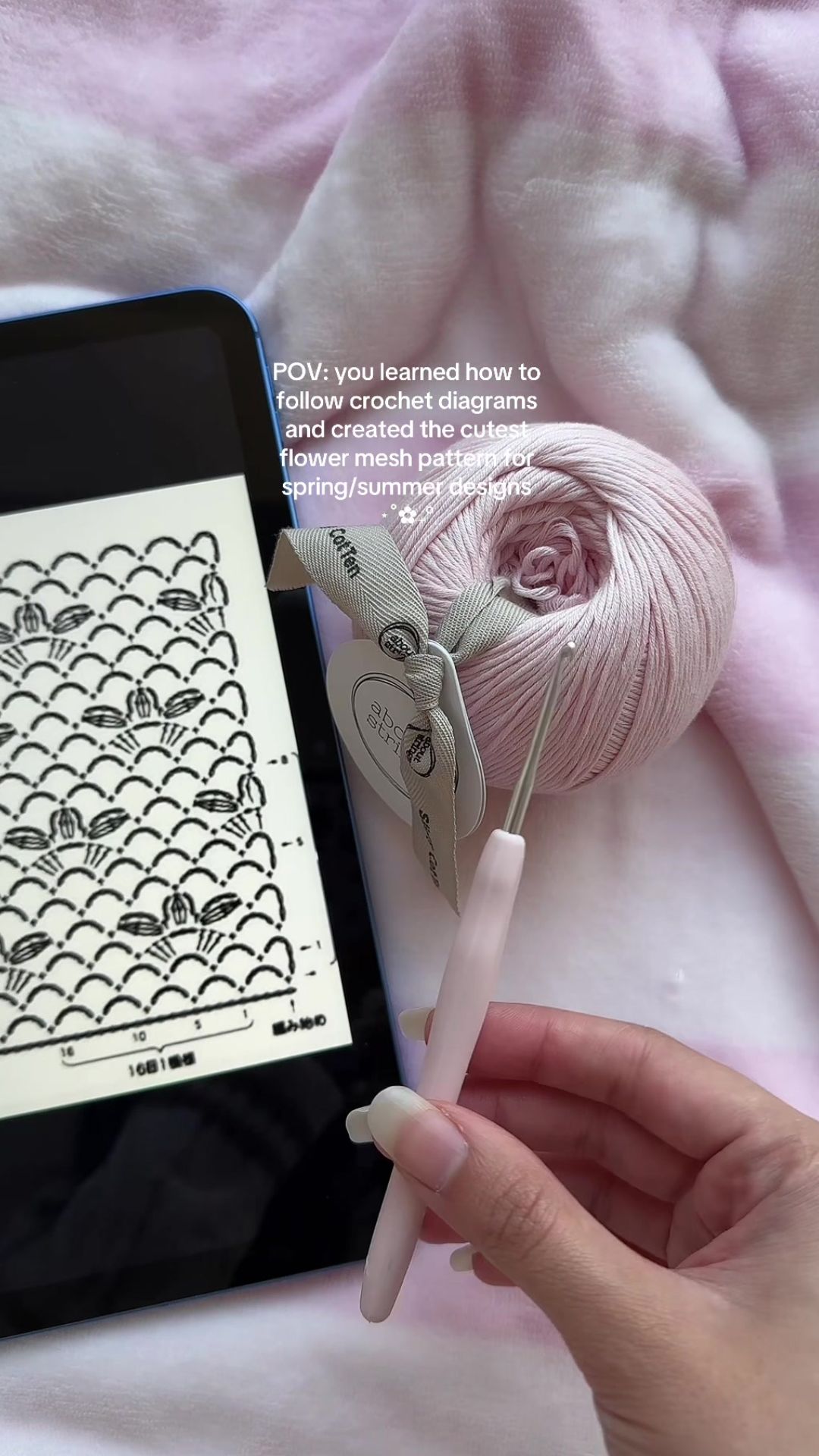 How to crochet the flower mesh pattern for spring & summer clothing ...