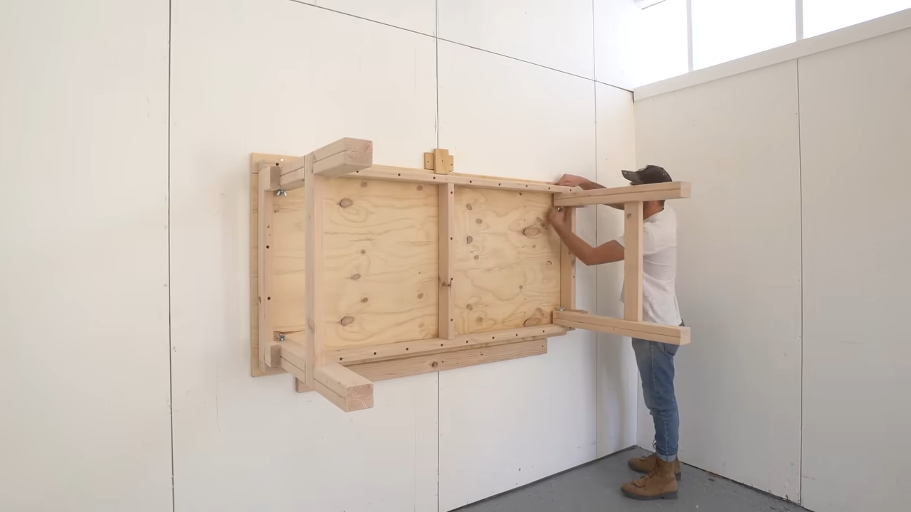 I built a workbench that disappears… my neighbor was confused