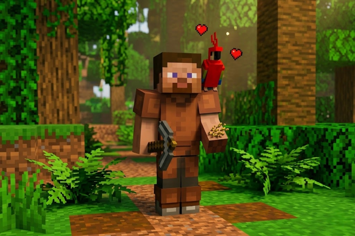 Cómo conseguir un loro en Minecraft y dominar todo sobre esta mascota