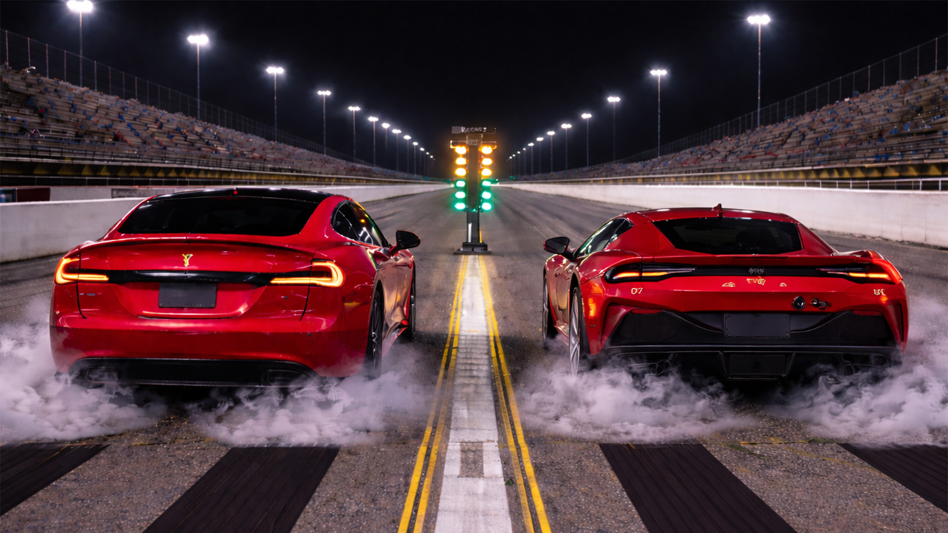 Ferrari SF90 Stradale vs 1,000 HP Tesla Model S Plaid drag race