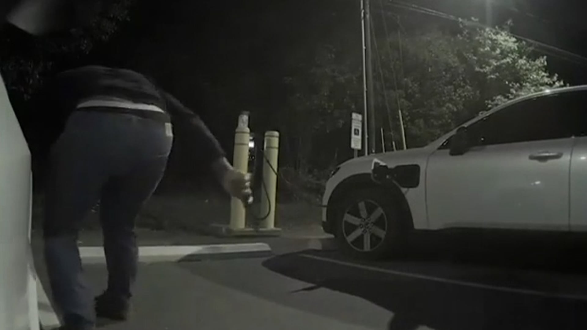 Tesla dashcam captures masked man slashing tires at west Charlotte EV ...