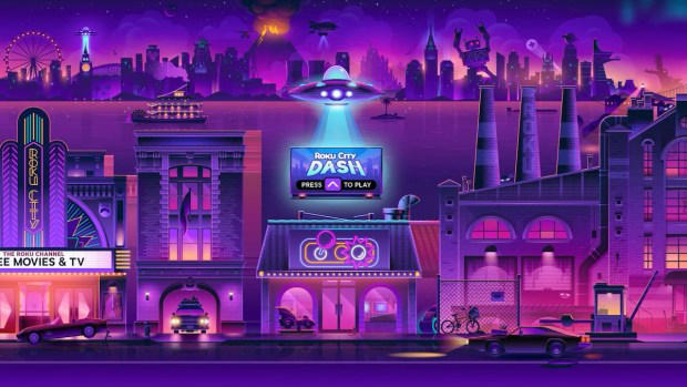 'Roku City Dash' game lets users race through streamer's purple home screen