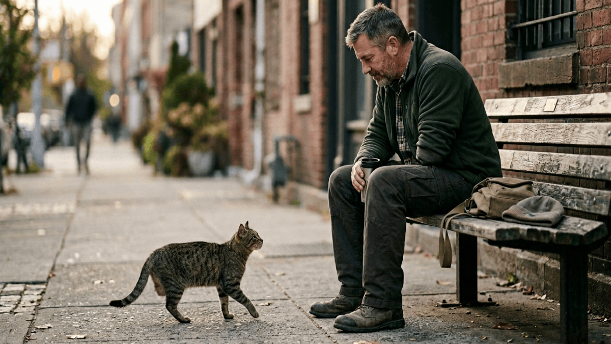 A one-legged cat found the perfect match in a one-armed veteran