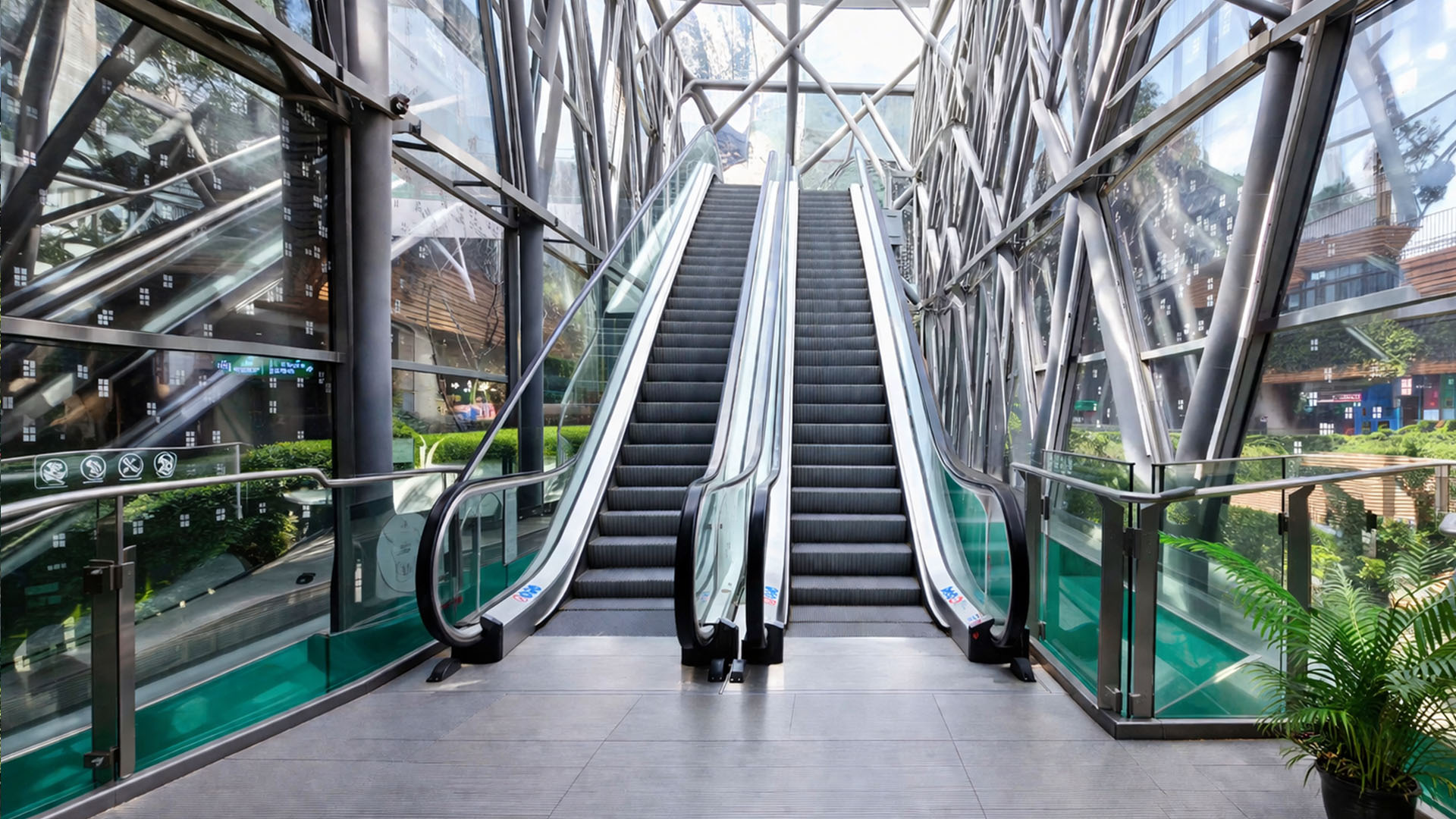 This glass covered interior feels bigger than most entire buildings