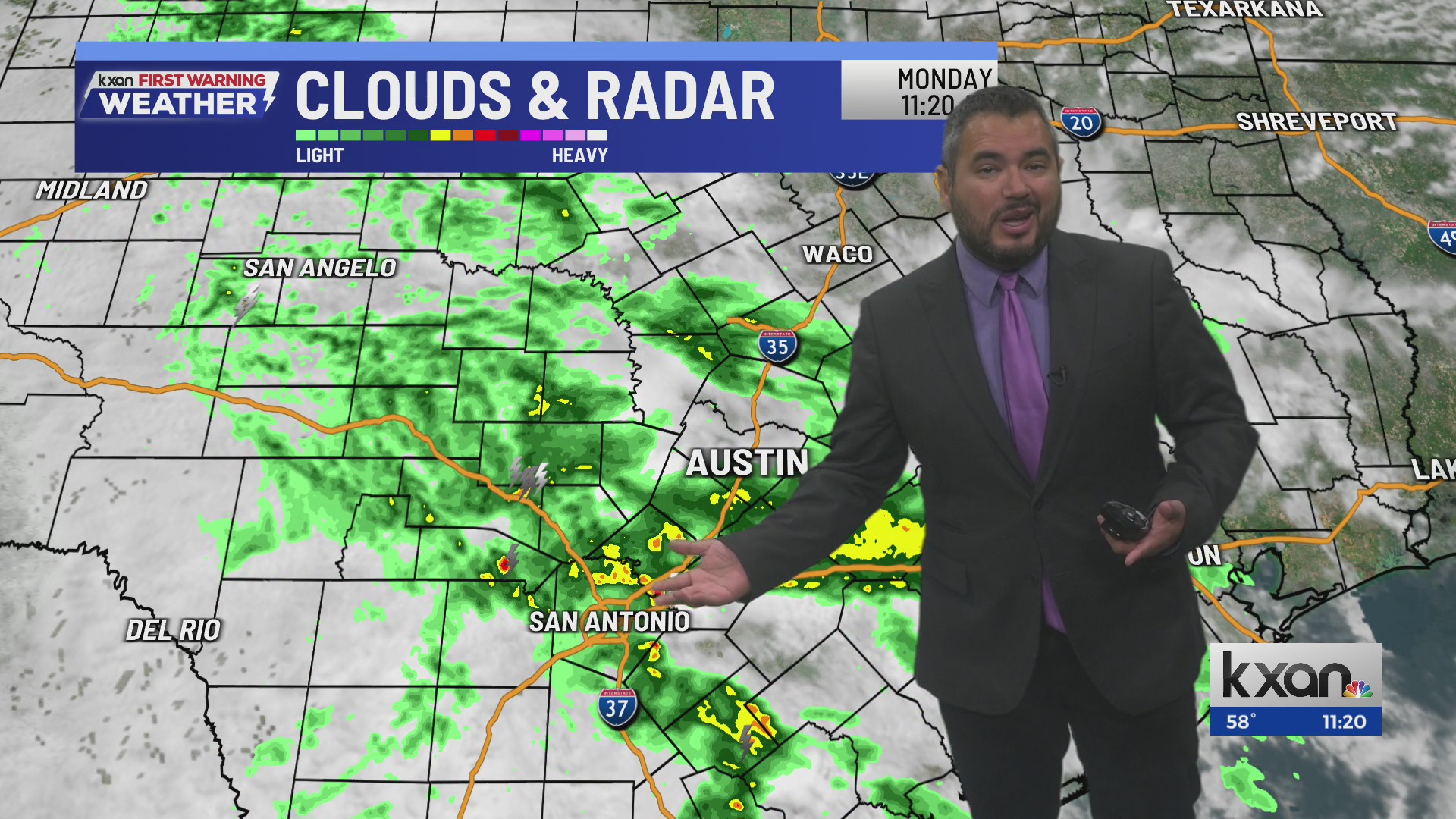 Rain is here for the day with chances continuing through Tuesday | KXAN ...
