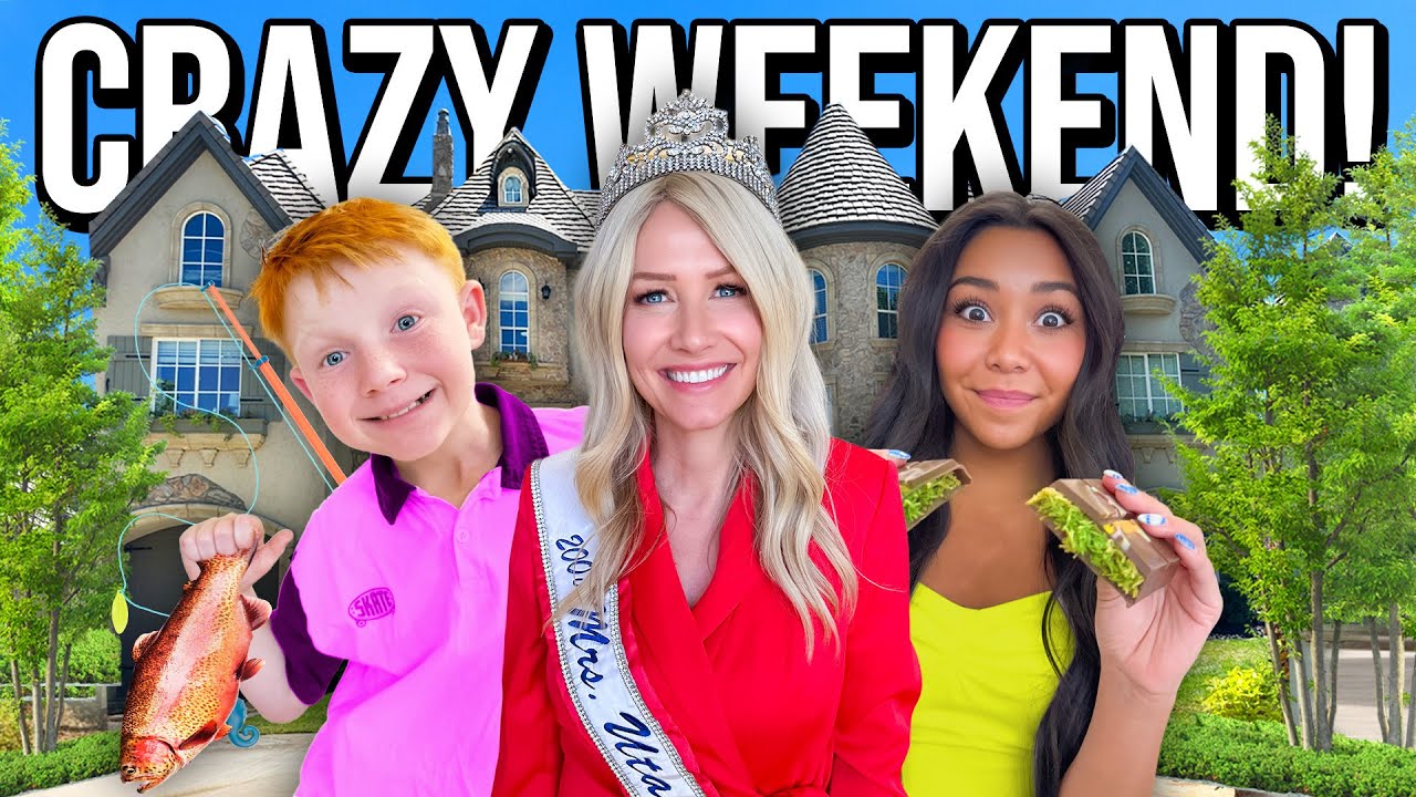 Real life crazy weekend w/ 16 kids!👑 🐟 🍫