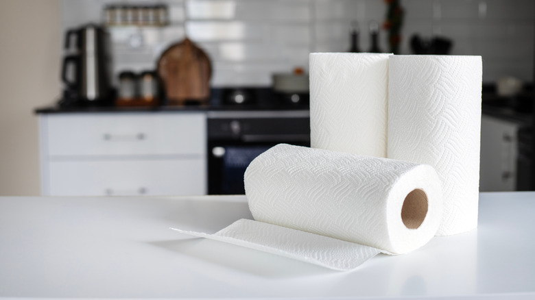 The genius paper towel storage trick that will keep your cabinets tidy