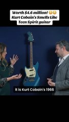 Purchased by Jim Irsay in 2022, Kurt Cobain's Smells Like Teen Spirit Fender Mustang is back up