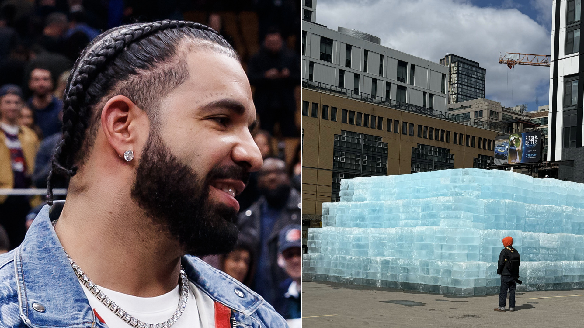 Drake teases new album with massive ice structure in the middle of ...