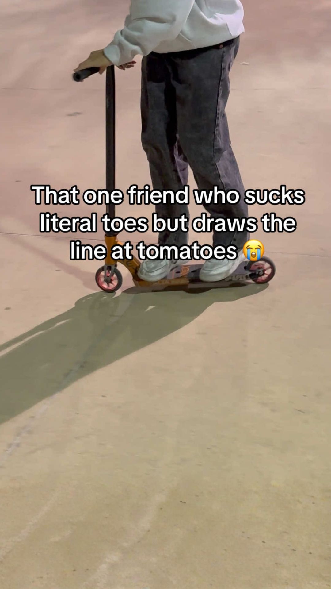 This skatepark scooter clip gets funnier when you learn his tomato rule