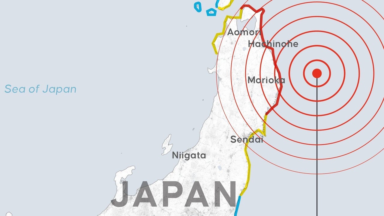 Major earthquake off Japan's north coast