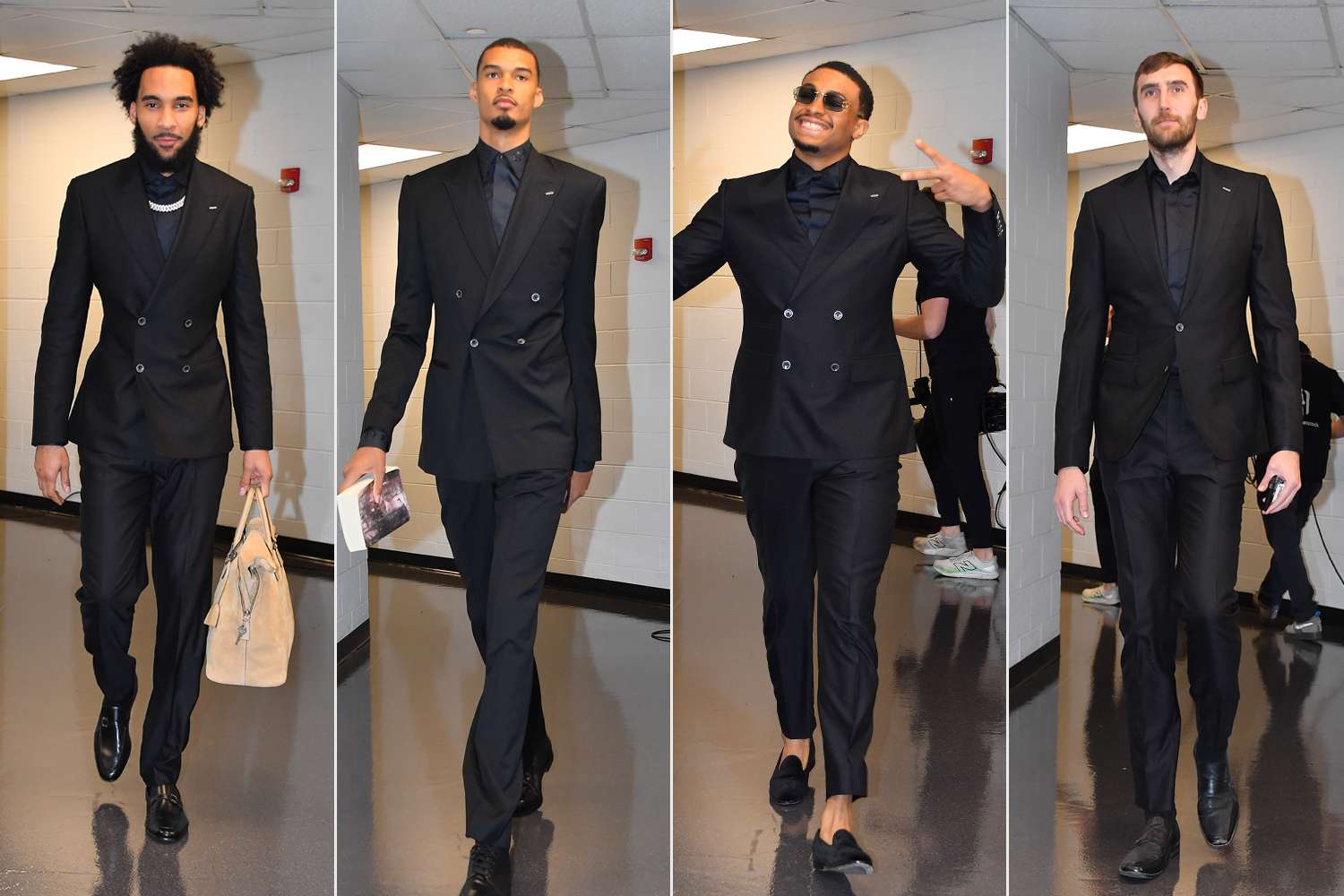 San Antonio Spurs rock matching black suits in intimidating move before ...