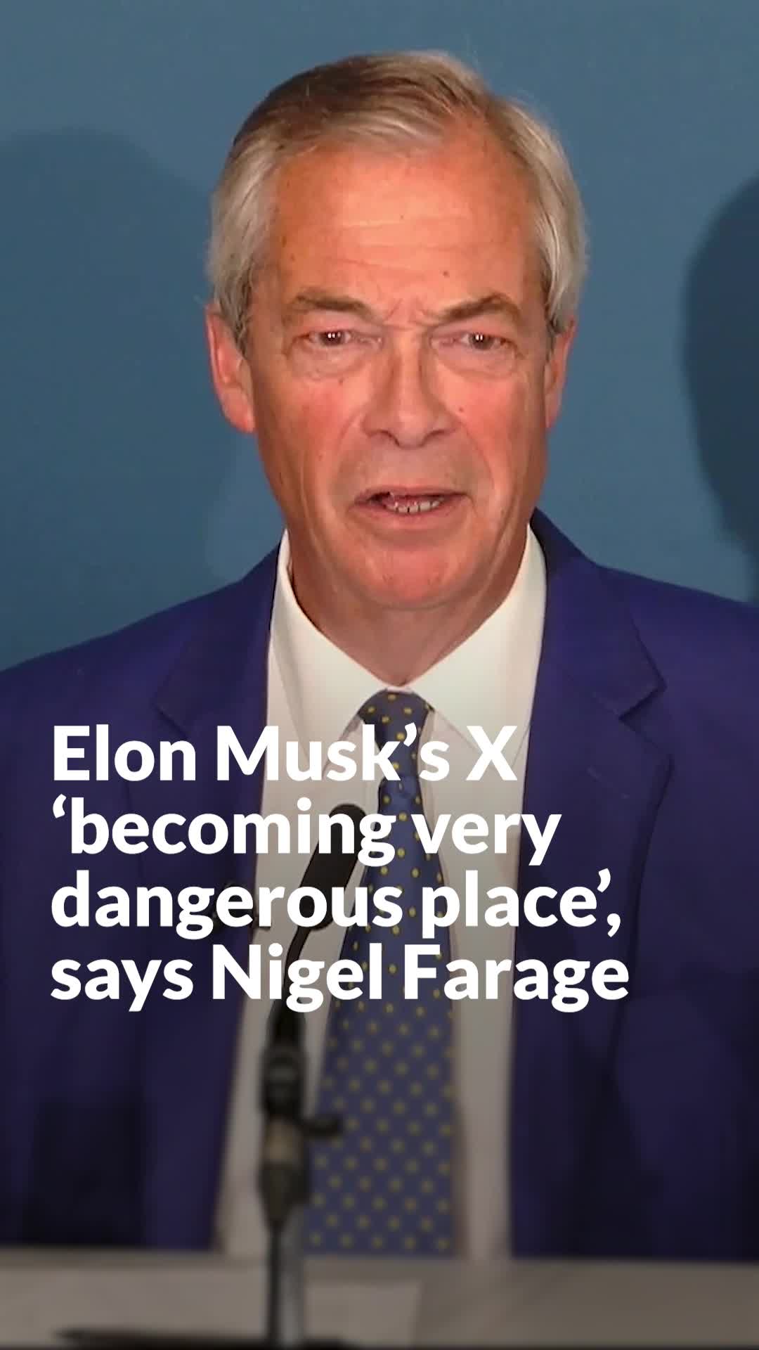 Elon Musk’s X a dangerous place, Nigel Farage press conference in full