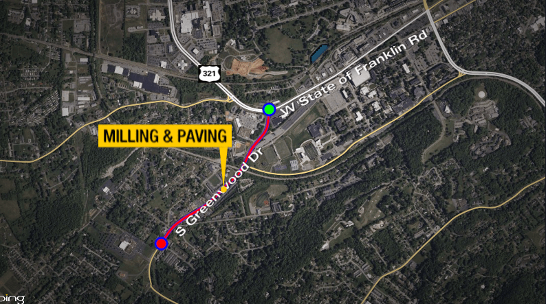 Paving work to cause lane closures in Johnson City