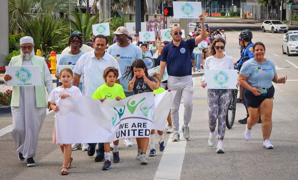 'Miami can overcome hate': Unity march brings people together amid ...