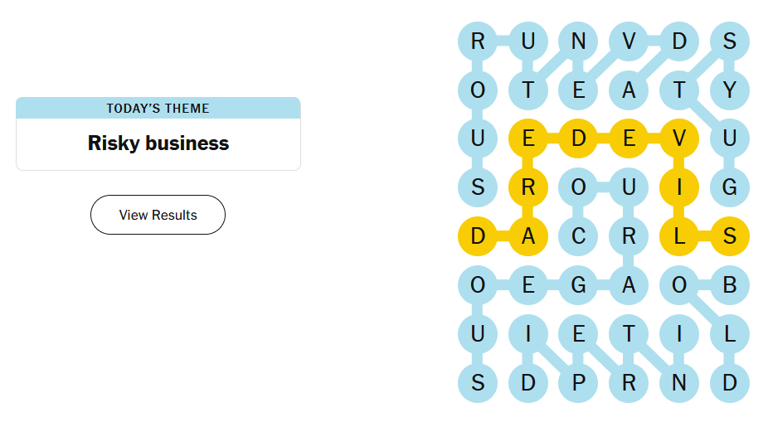 Today's NYT Strands hints and answer: solutions to game #779, April 21
