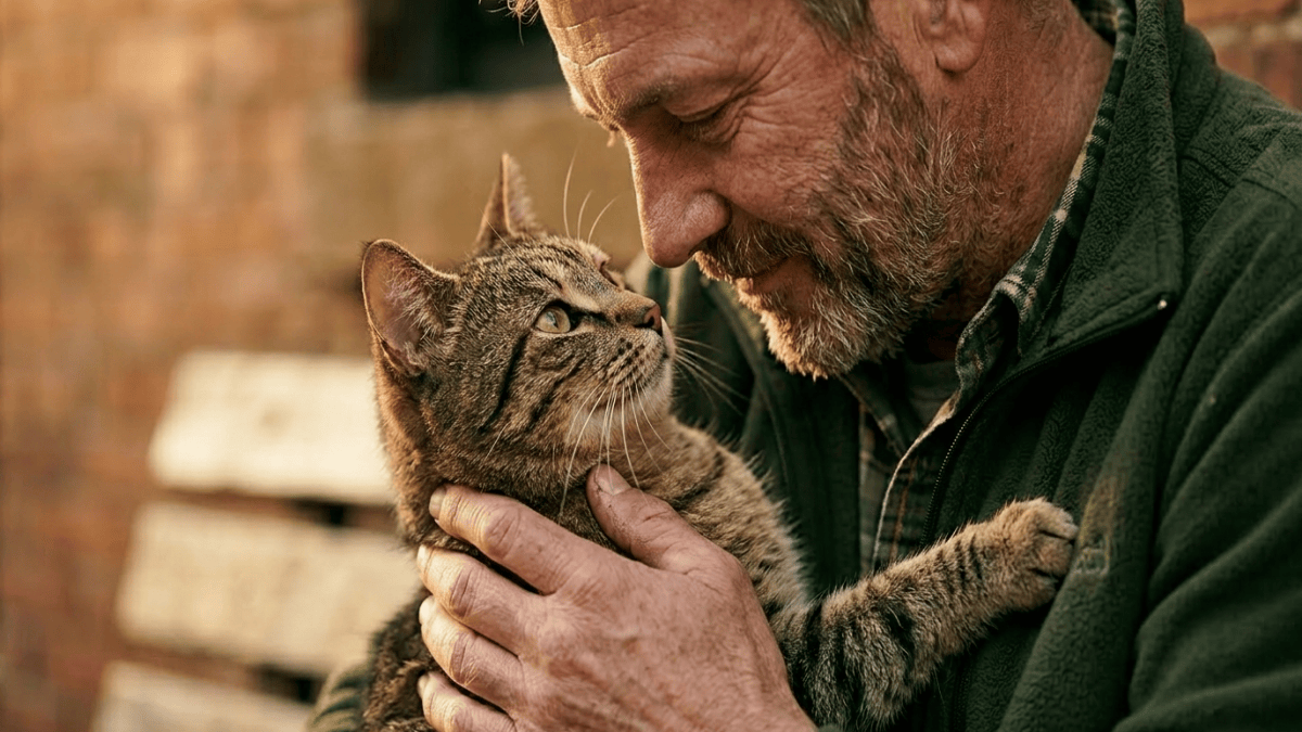 A one-legged cat found the perfect match in a one-armed veteran