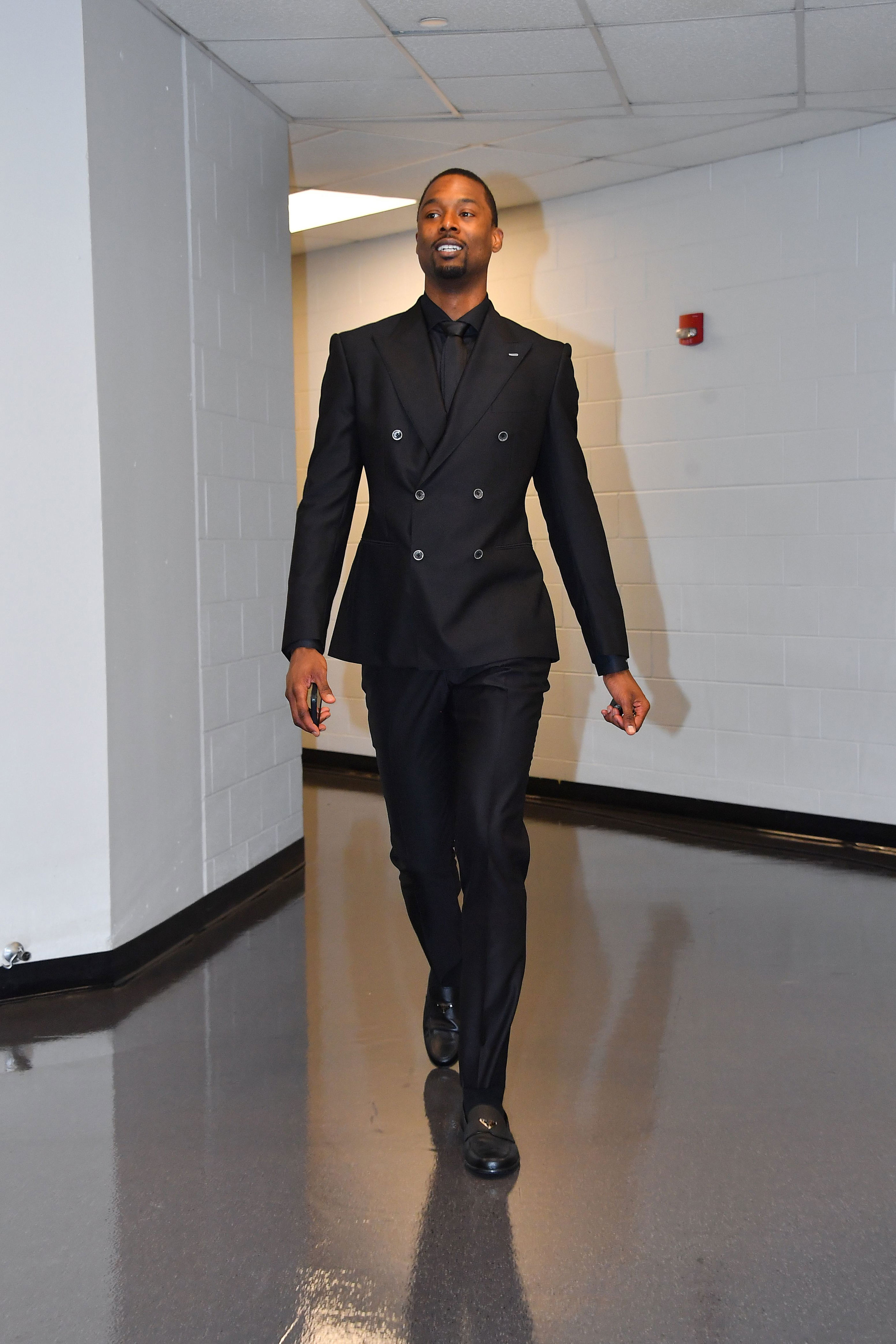 The San Antonio Spurs kicked off their playoff run in matching black suits