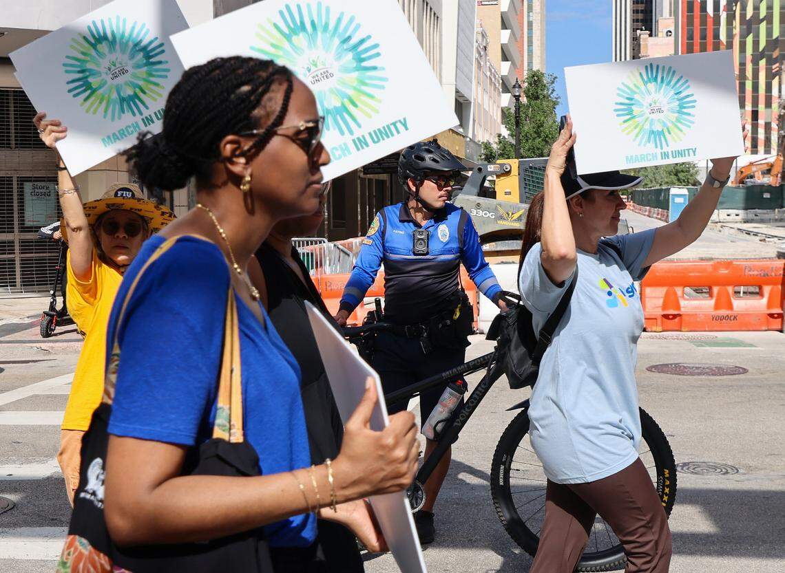 'Miami can overcome hate': Unity march brings people together amid ...