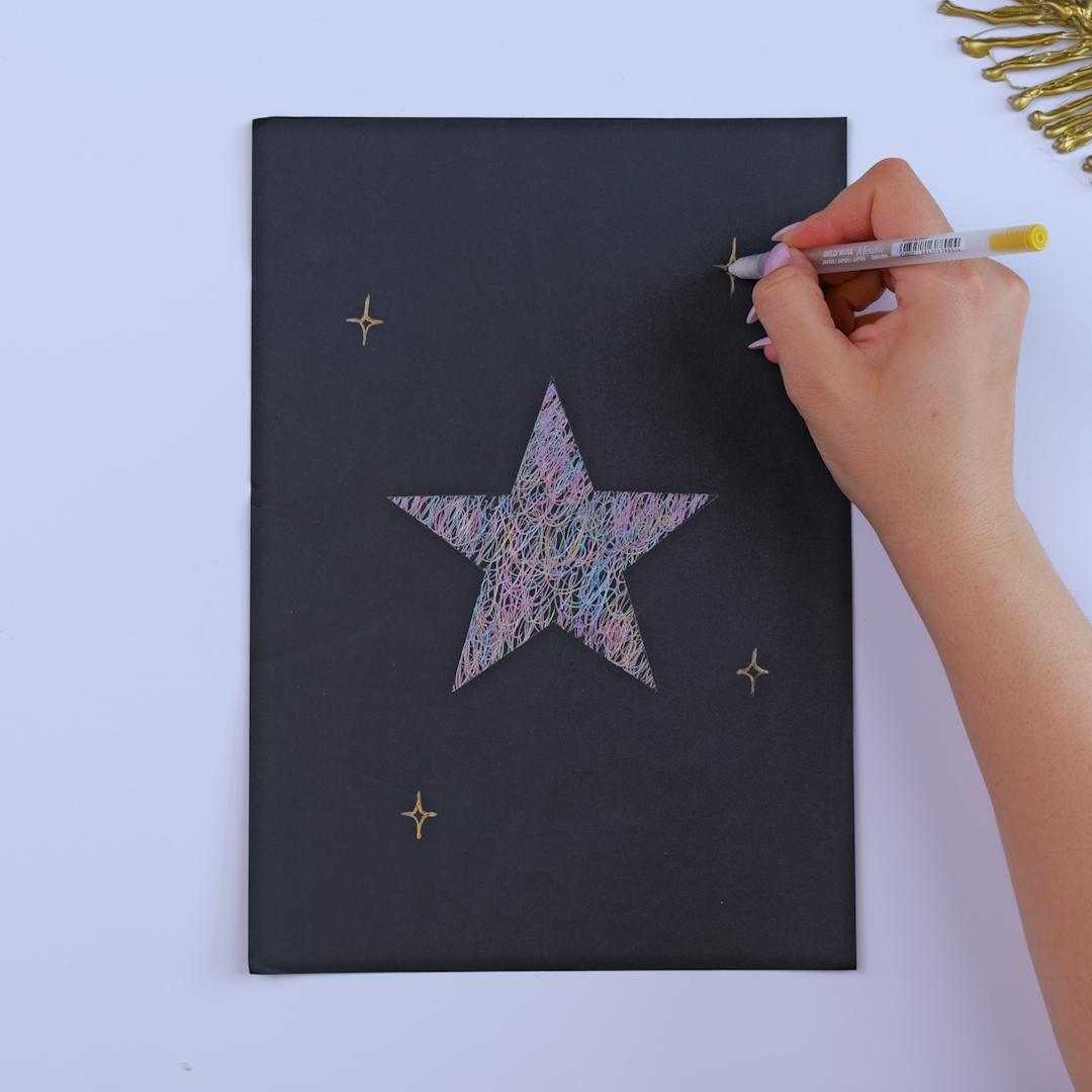 DIY birthday card that shines bright 🌟🎂