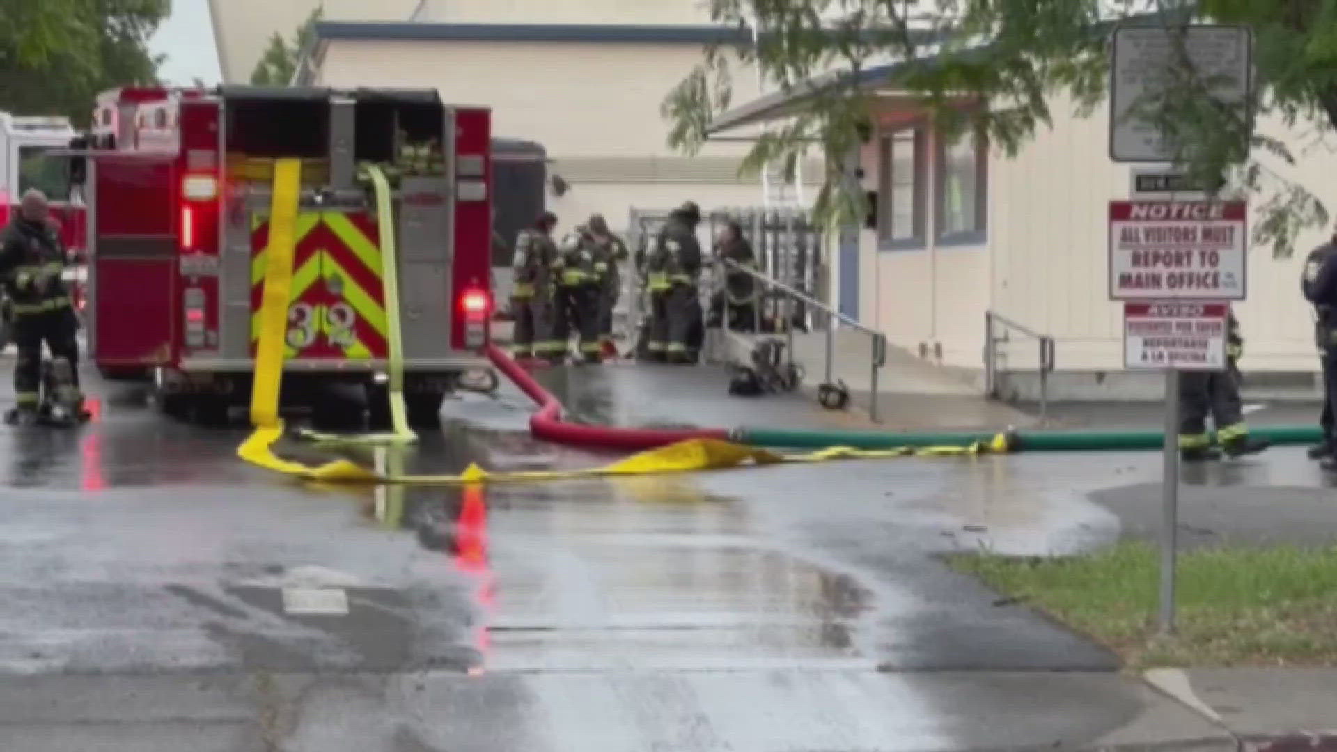 Davis High School evacuates after fire in robotics classroom