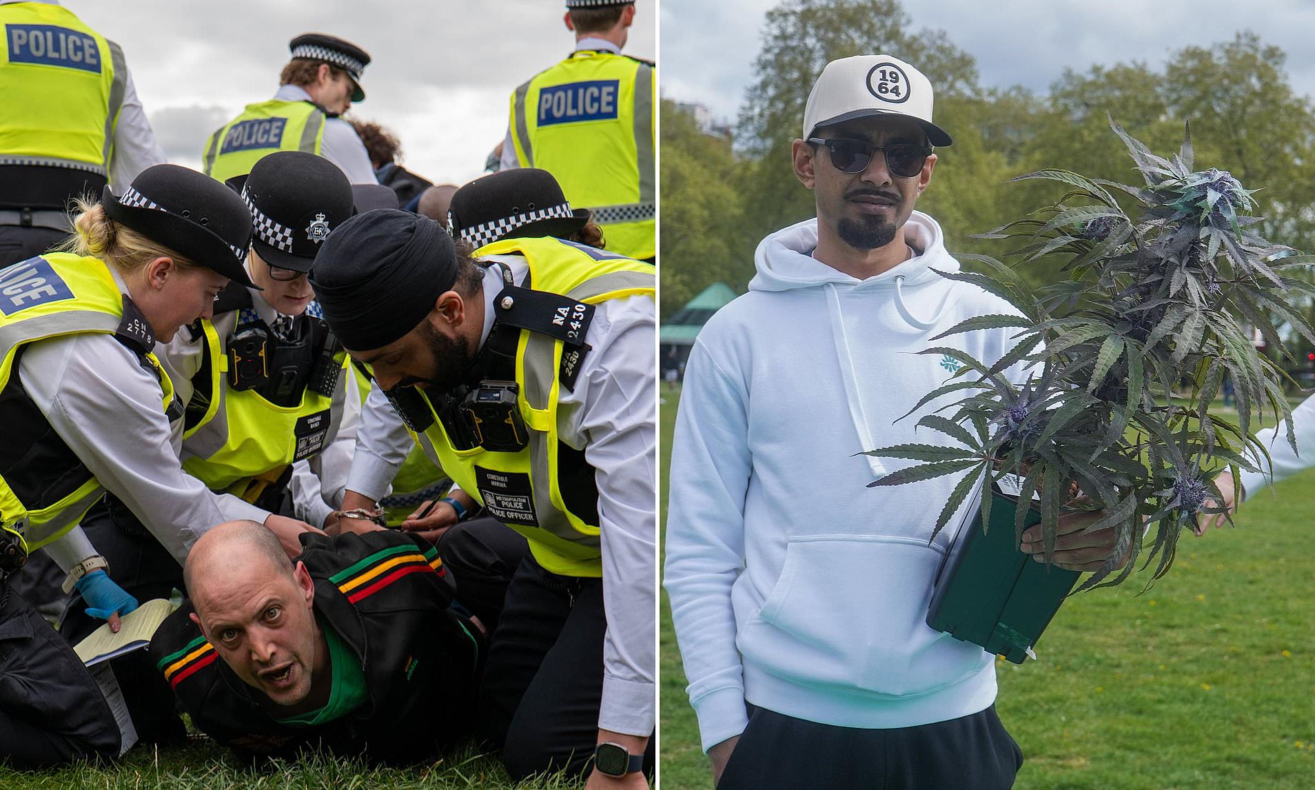 Police crack down on cannabis smokers flocking to Hyde Park to ...