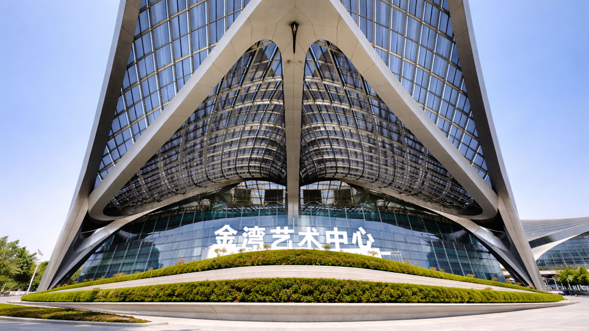 Why does this massive building look like a giant mechanical butterfly?