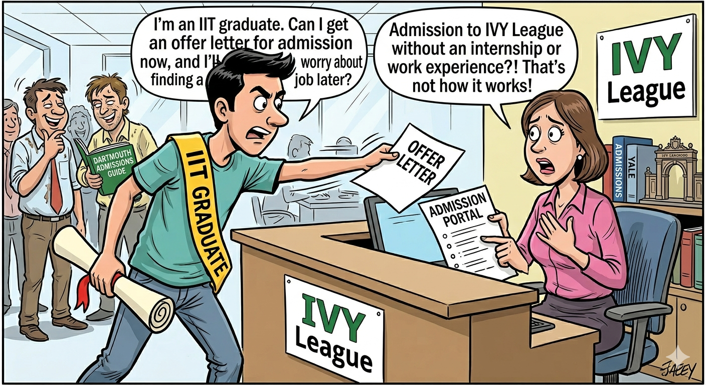 IIT graduate applying to Ivy League asks for offer letter without job ...