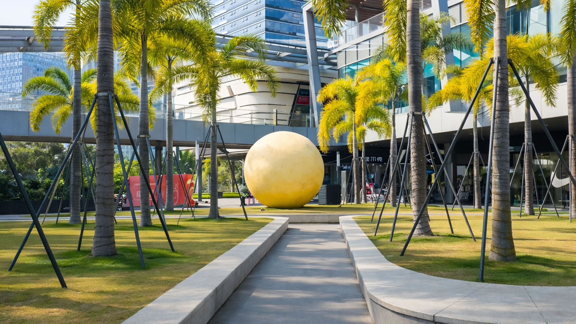 One giant sphere quietly redefining the look of this public space