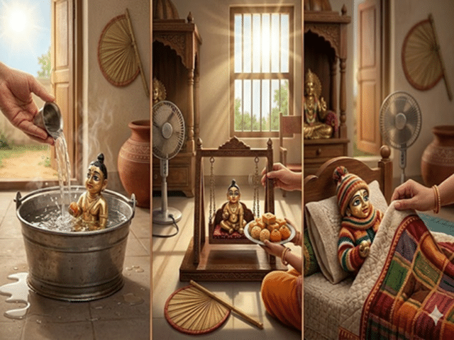 Serving Laddu Gopal in summer: From the morning bath to the nightly ...