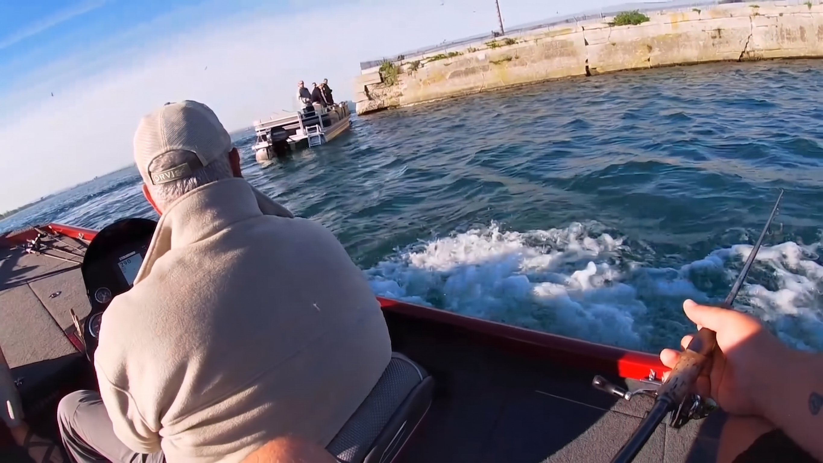 Fishermen start arguing - almost a fight on the water