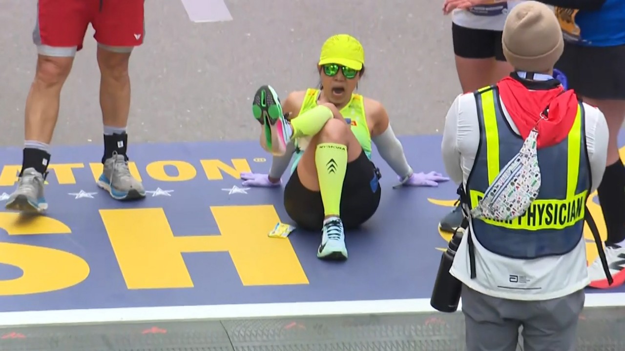Runner fights through pain to finish Boston Marathon